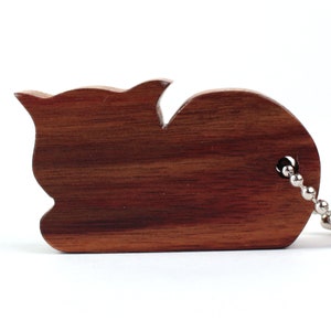 Cat Key Chain, Kitten Key Chain, Wood Scroll Saw Outline Animal Key ...