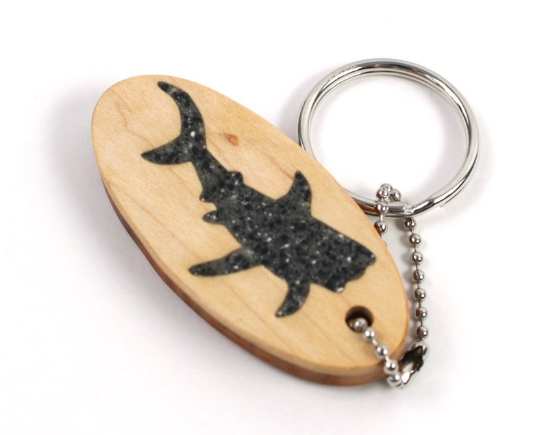 Tiger Shark Key Ring Scroll Saw Wood Shark Keychain Shark - Etsy