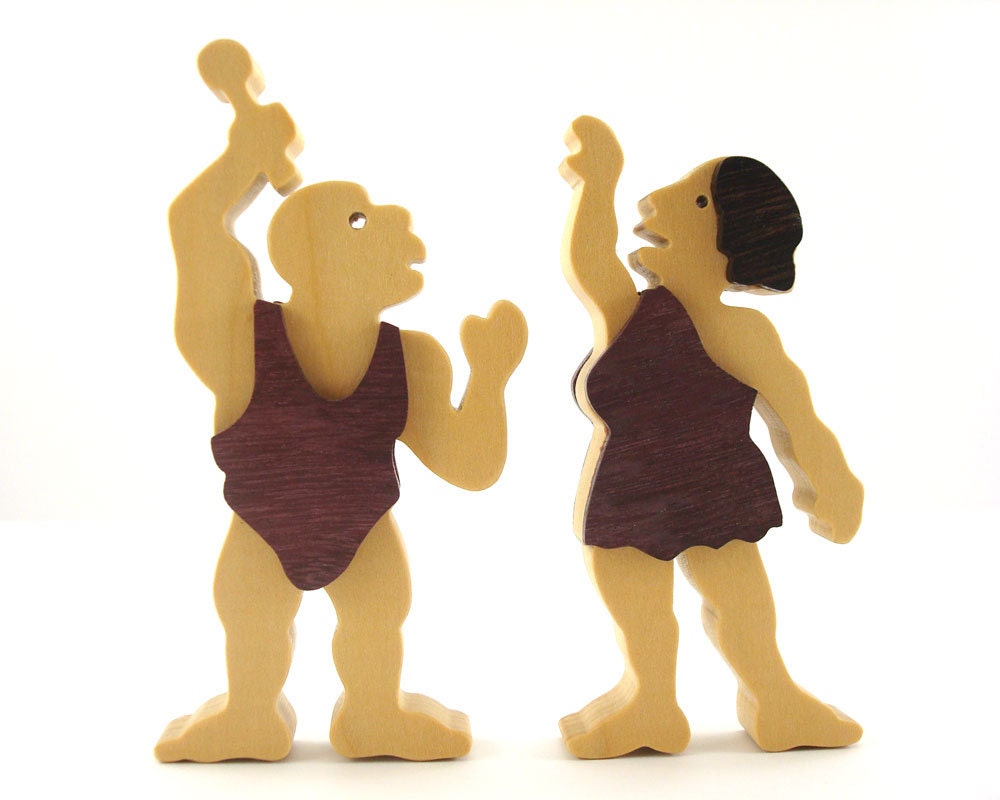 Waldorf Cave Woman Wood Toy Prehistoric Cavemen Hand Cut - Etsy