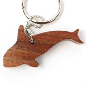 Wood Orca Key Chain, Wooden Killer Whale Key Ring, Scroll Saw Animal ...
