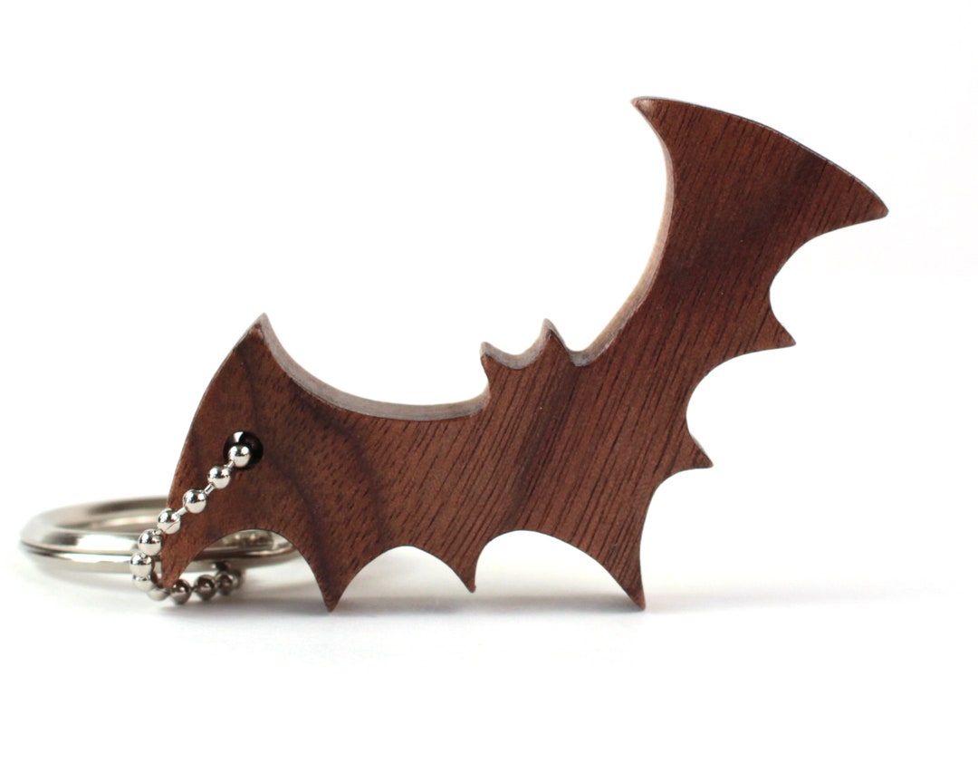Bat Key Chain Flying Bat Silhouette Wood Animal Key Fob Bat - Etsy