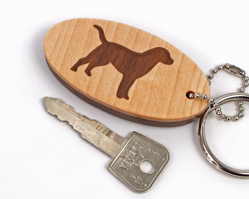 Labrador Retriever Wood Dog Key Chain Dog Breed Key Ring Pet | Etsy