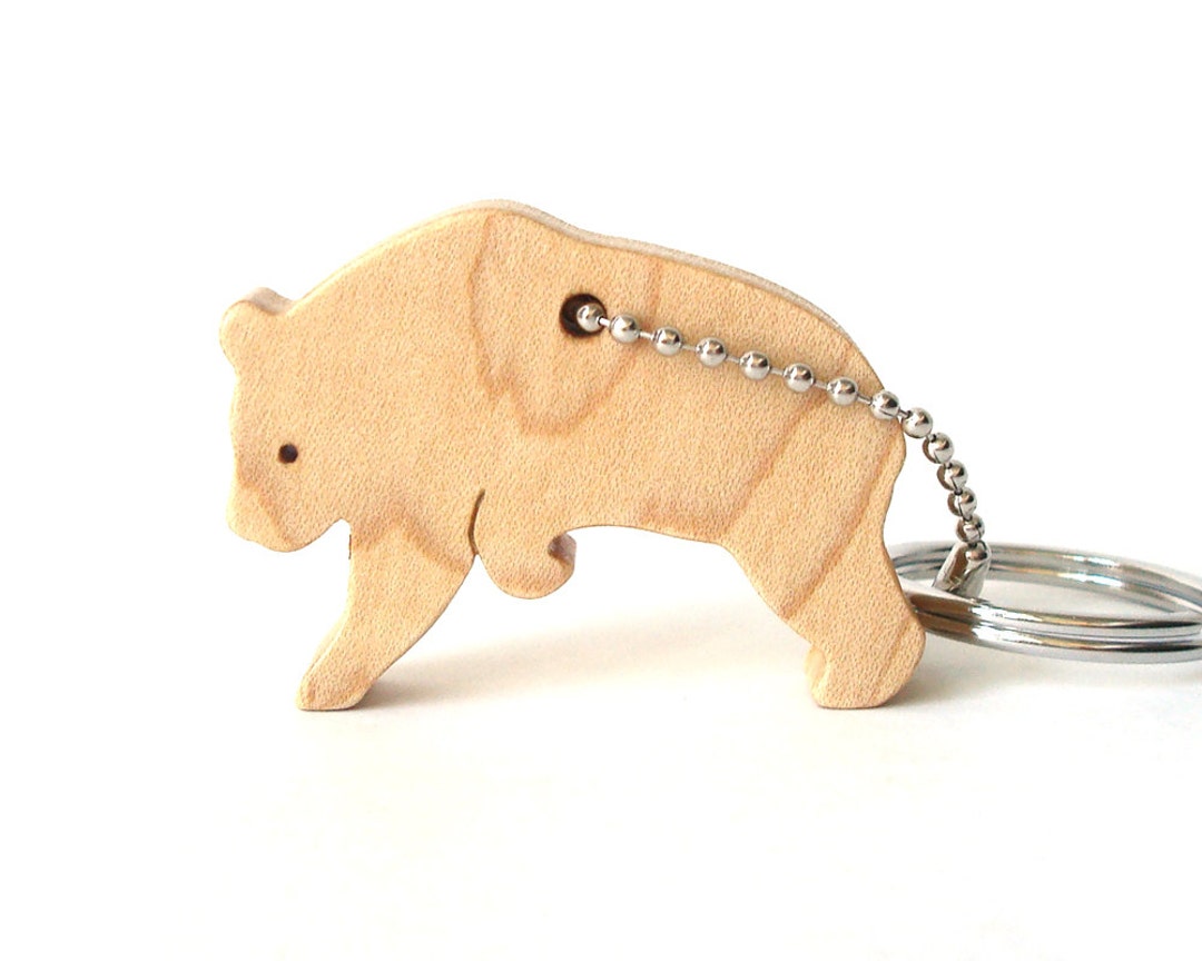 Panda Bear Key Chain Wood Scroll Saw Outline Animal Silhouette Panda ...