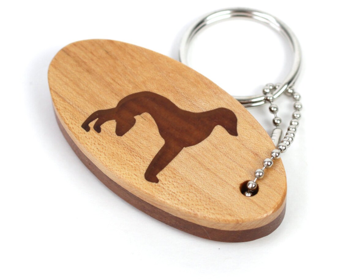 Saluki Key Fob Persian Greyhound Keychain Wood Dog Key - Etsy