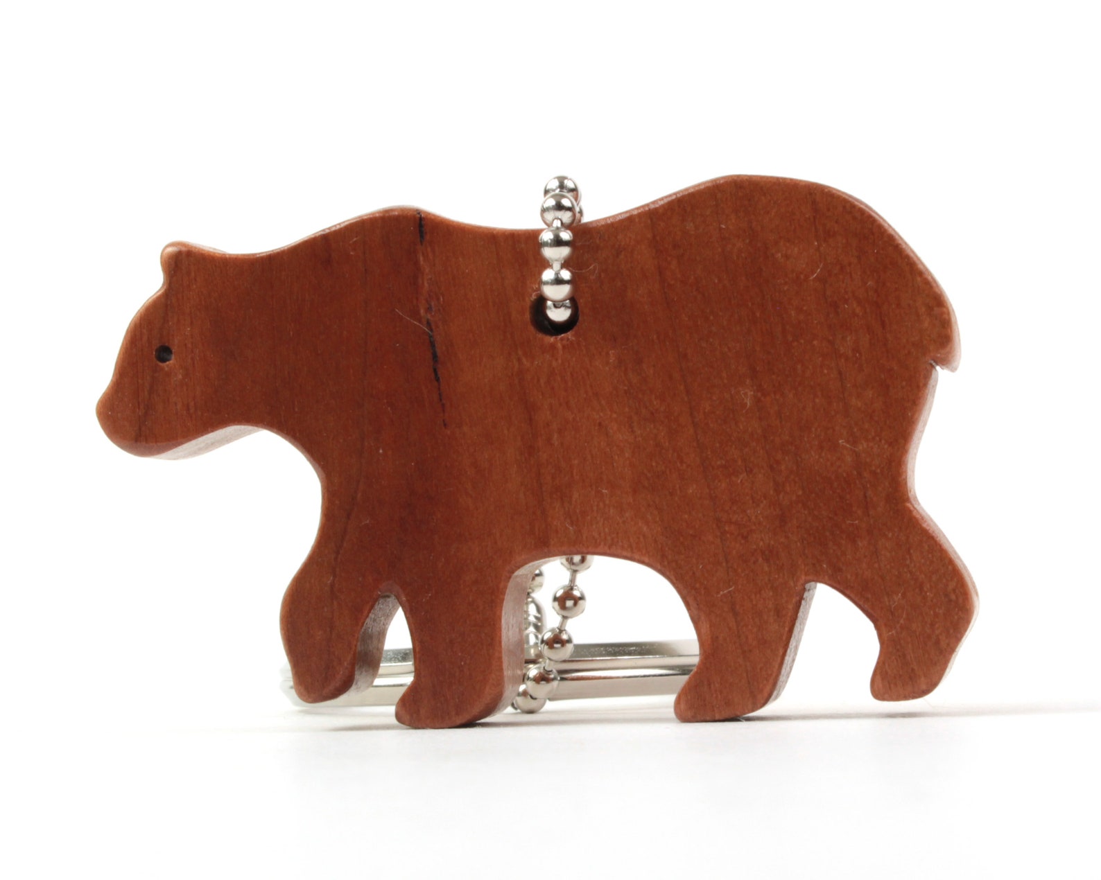 Woodland Bear Keychain Wood Scroll Saw Bear Silhouette Key - Etsy
