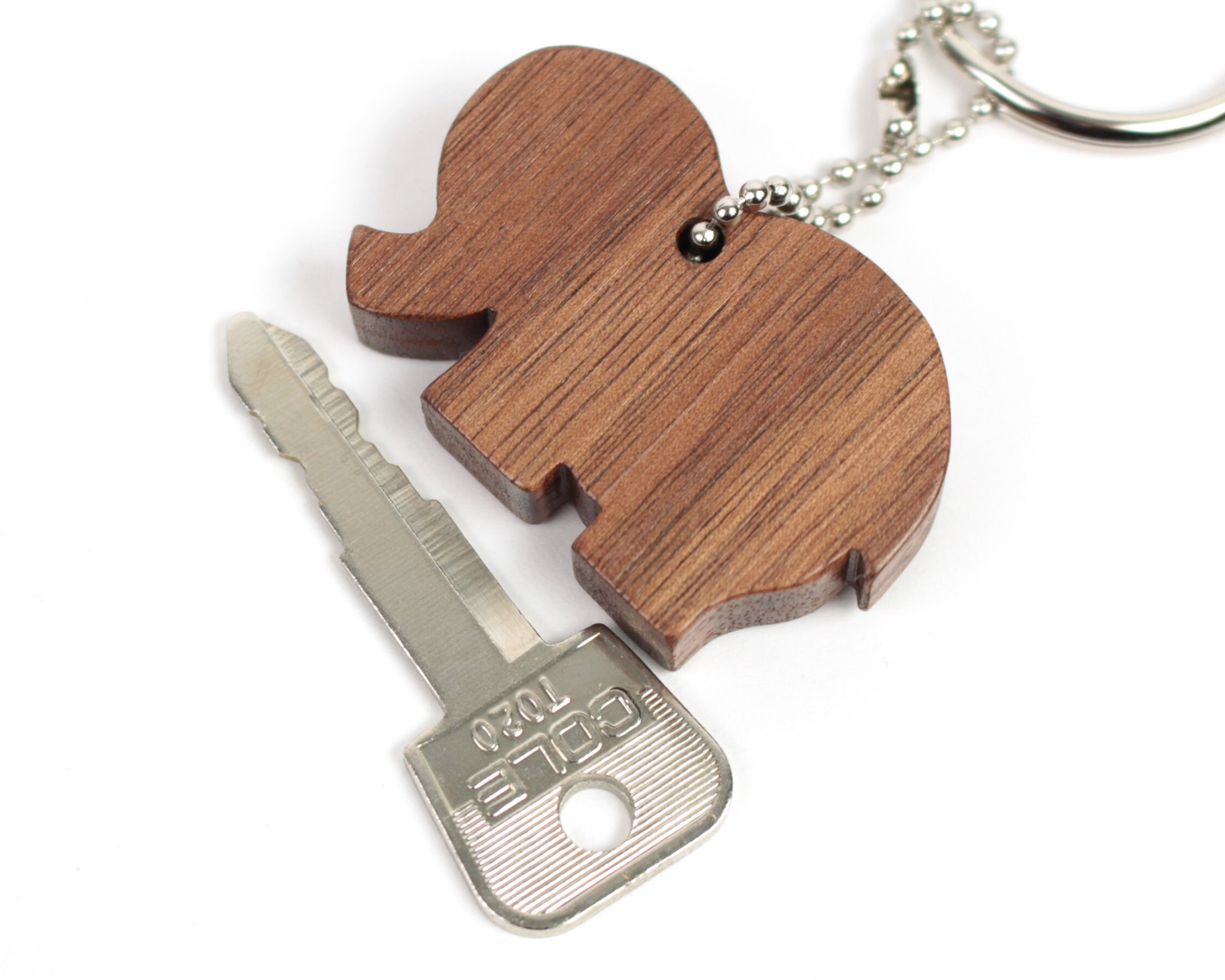 Elephant Key Chain Wood African Animal Keychain Elephant Key | Etsy