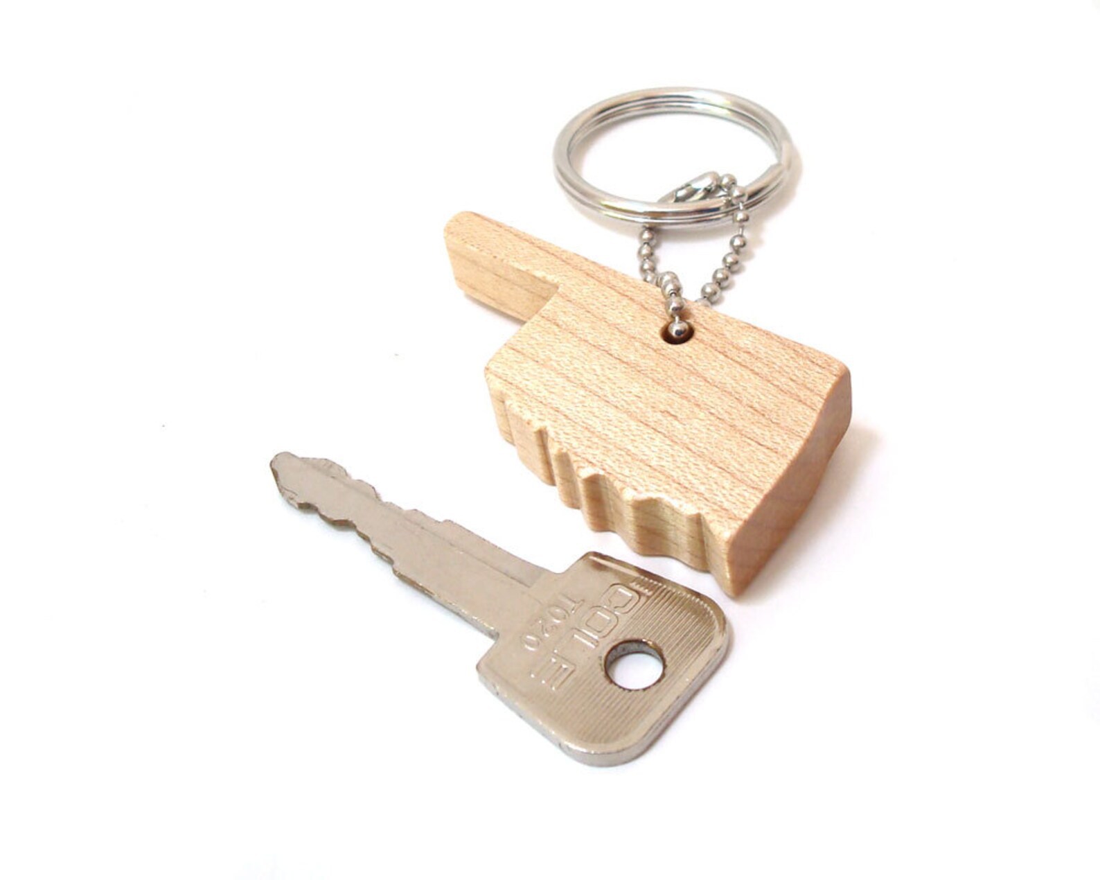 Wooden Oklahoma State Key Chain Silhouette USA Outline Wood - Etsy