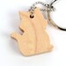 Cat Key Chain, Wood Scroll Saw Outline Animal Keychain, Kitty ...