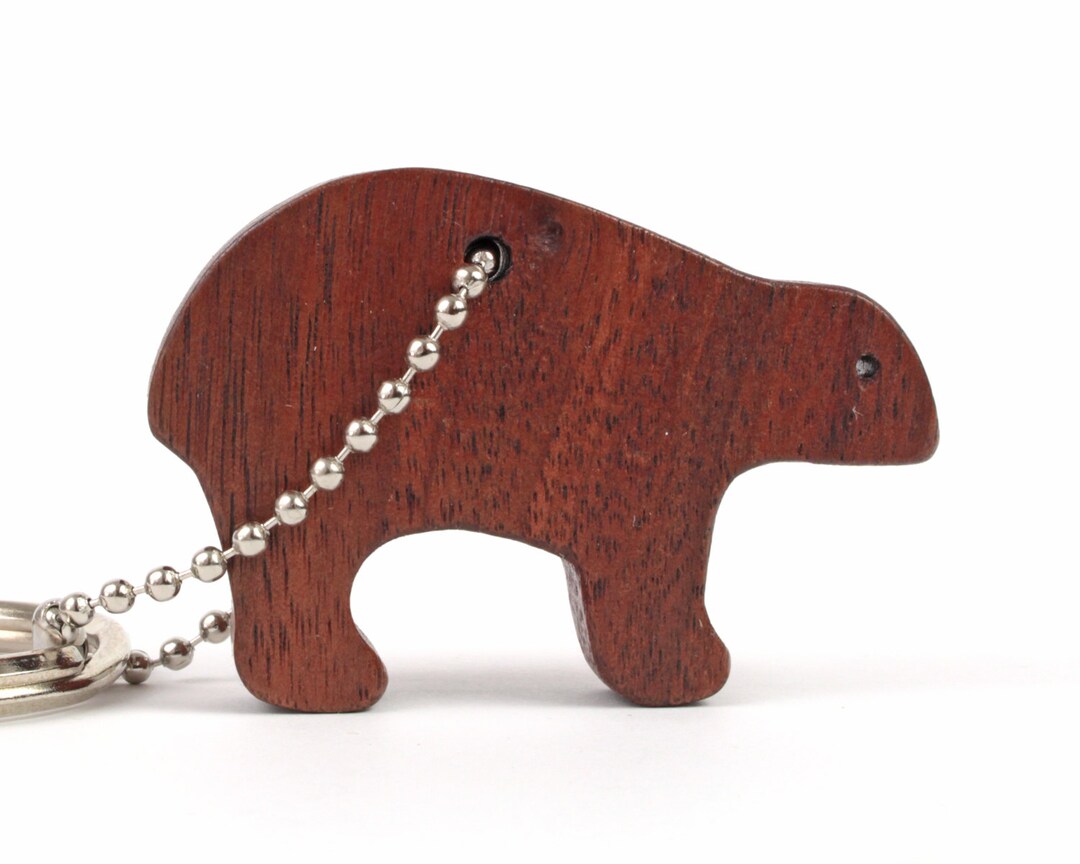 Simple Brown Bear Key Chain Wood Scroll Saw Outline Silhouette - Etsy
