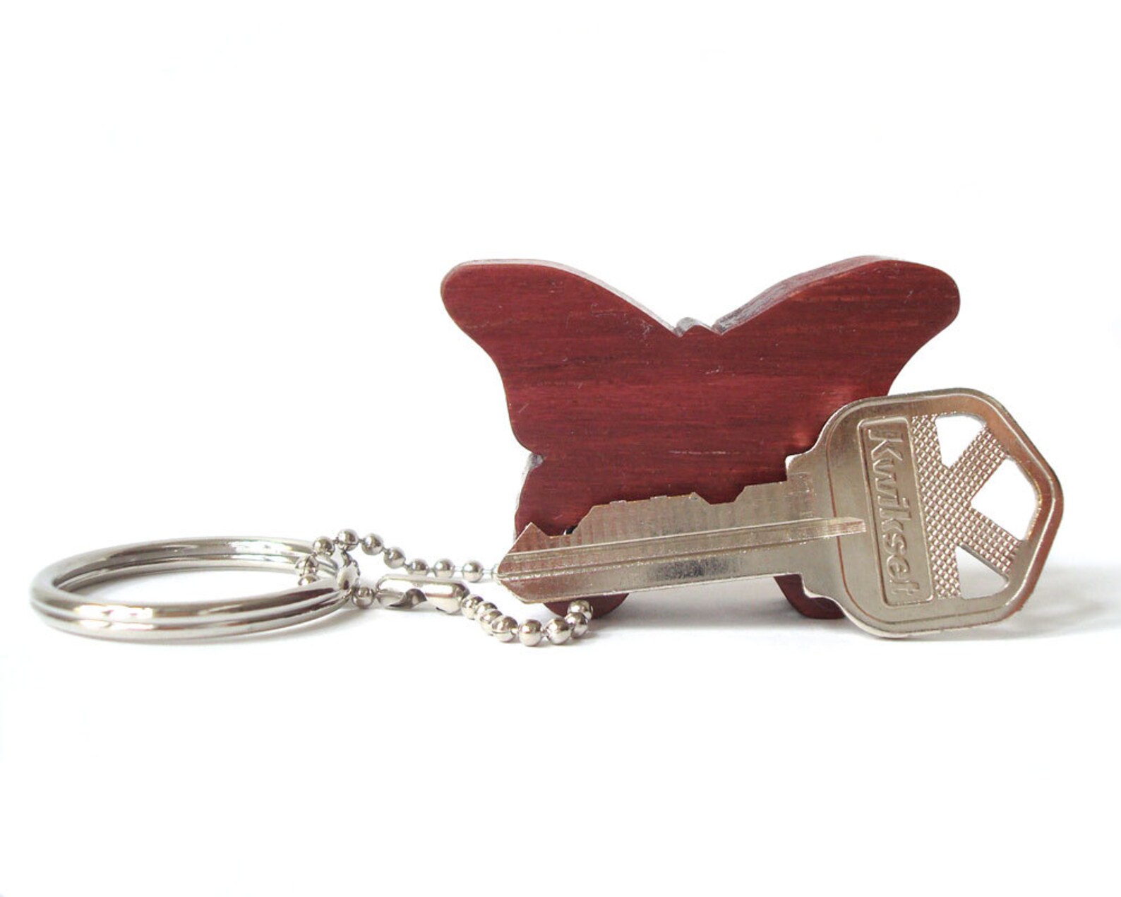 Butterfly Key Chain Silhouette Purpleheart Hand Cut Scroll Saw | Etsy