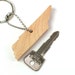 Wooden Tennessee Key Chain, USA State Silhouette Key Ring, State ...