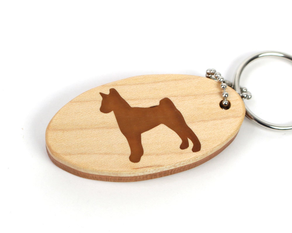 Basenji Key Chain Wood Dog Key Chain Wooden Dog Breed Key Fob - Etsy