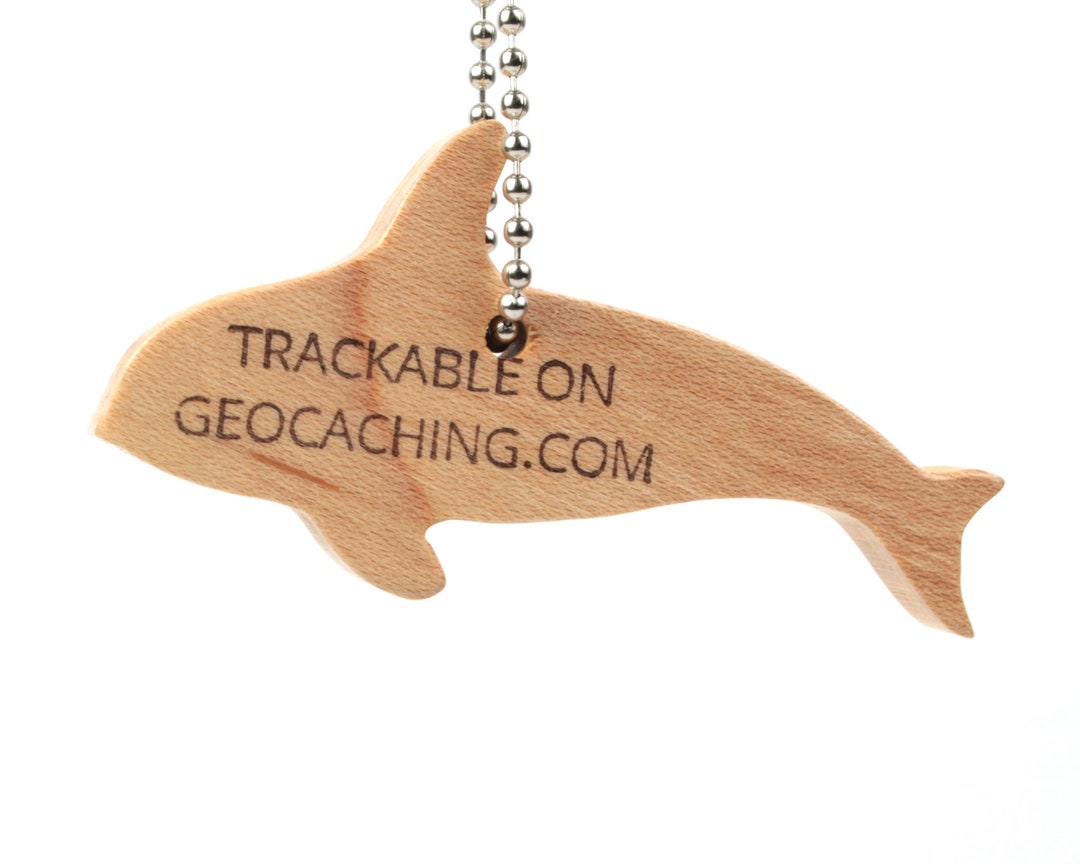 Handmade Killer Whale Geocaching Geocoin, Wood Animal Trackable Travel ...