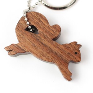 Wood Squirrel Key Chain, Scroll Saw Woodland Animal Key Fob, Wildlife ...