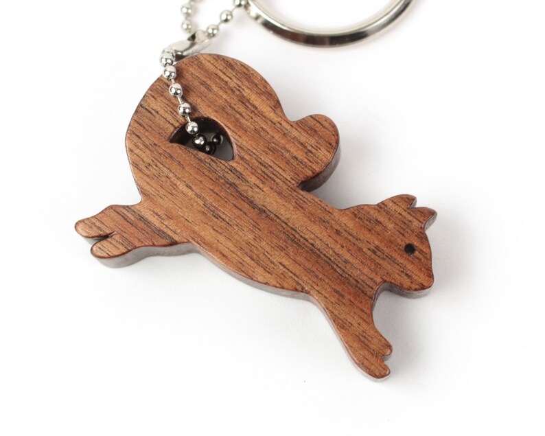 Wood Squirrel Key Chain Scroll Saw Woodland Animal Key Fob | Etsy