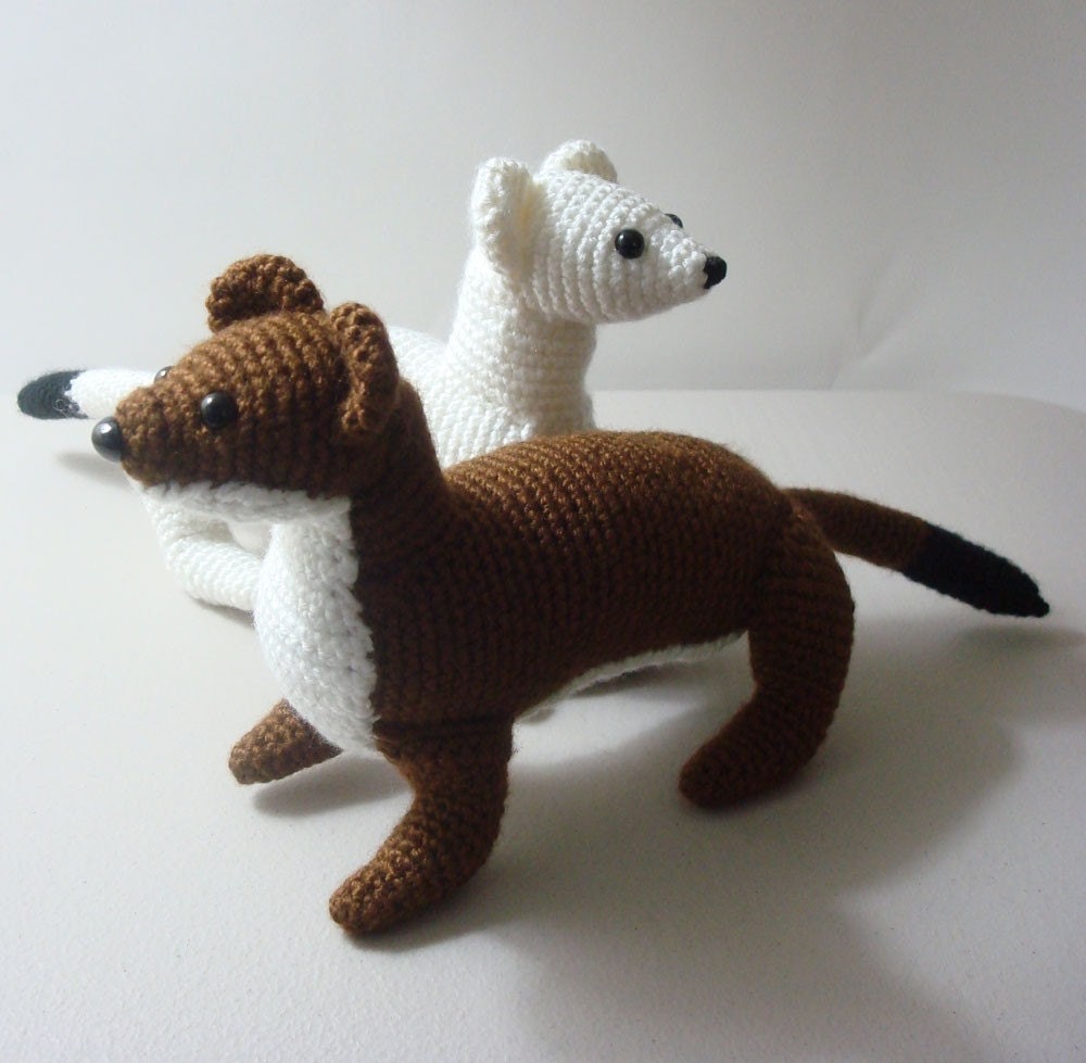 Ermine Stoat Weasel Crochet Pattern Amigurumi Ermine Animal - Etsy