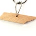 Wooden Tennessee Key Chain, USA State Silhouette Key Ring, State ...