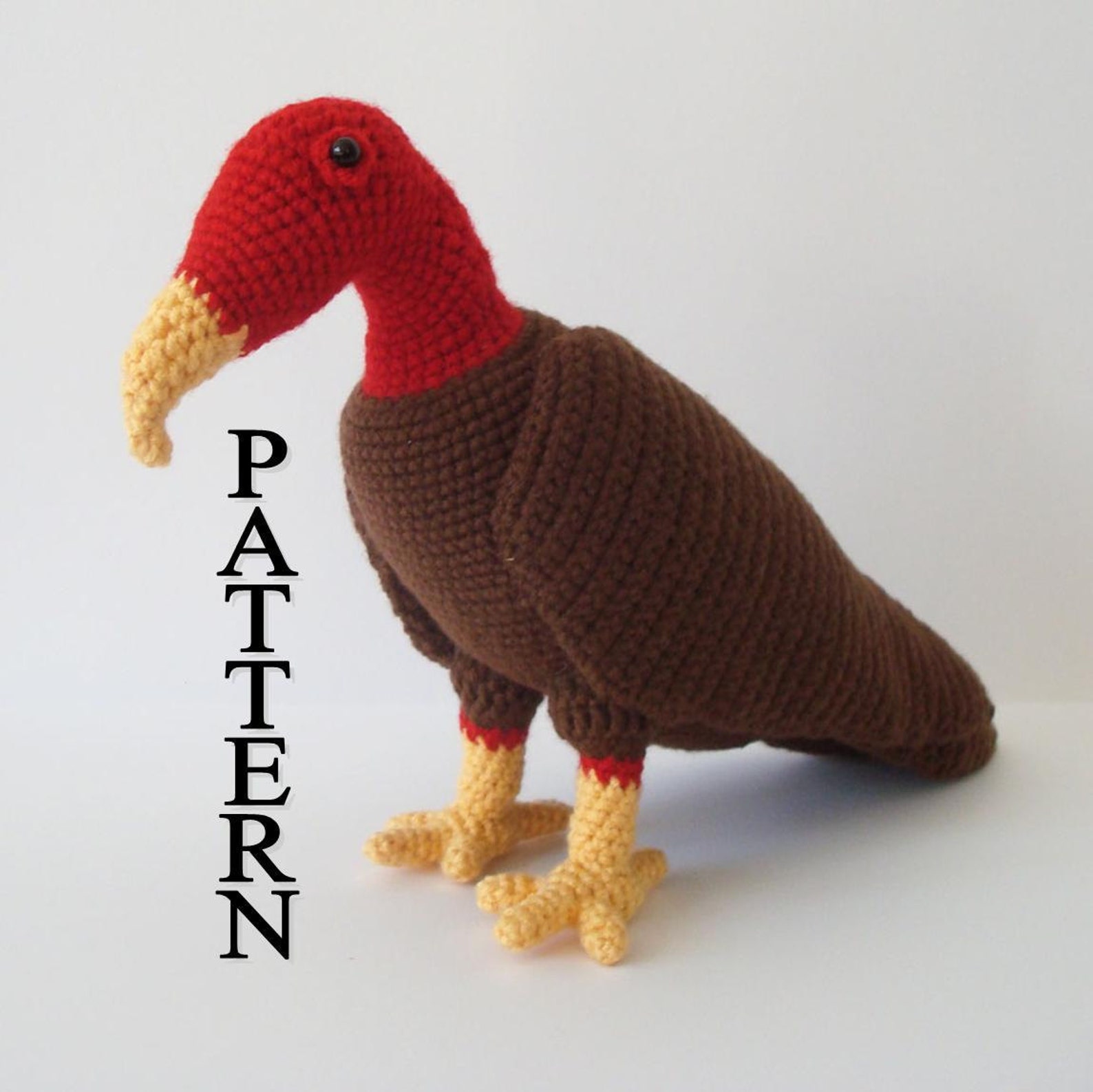 Turkey Vulture Crochet Pattern Amigurumi Vulture Stuffed - Etsy