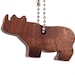 Rhinoceros Key Chain Rhino Silhouette Key Fob Wood Scroll - Etsy