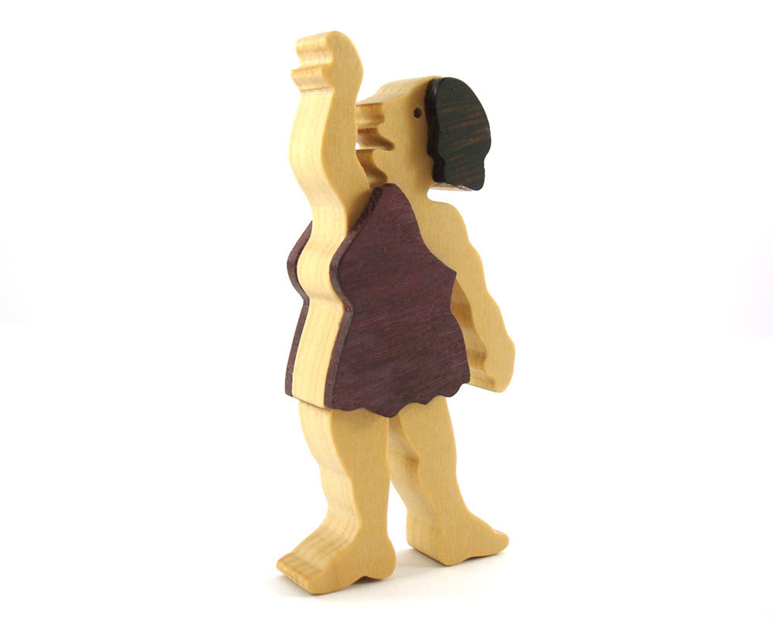 Waldorf Cave Woman Wood Toy Prehistoric Cavemen Hand Cut - Etsy