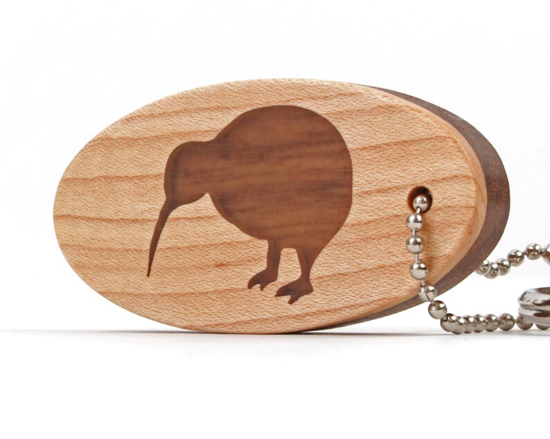 Wood Kiwi Key Chain New Zealand Icon Key Ring Kiwiana | Etsy