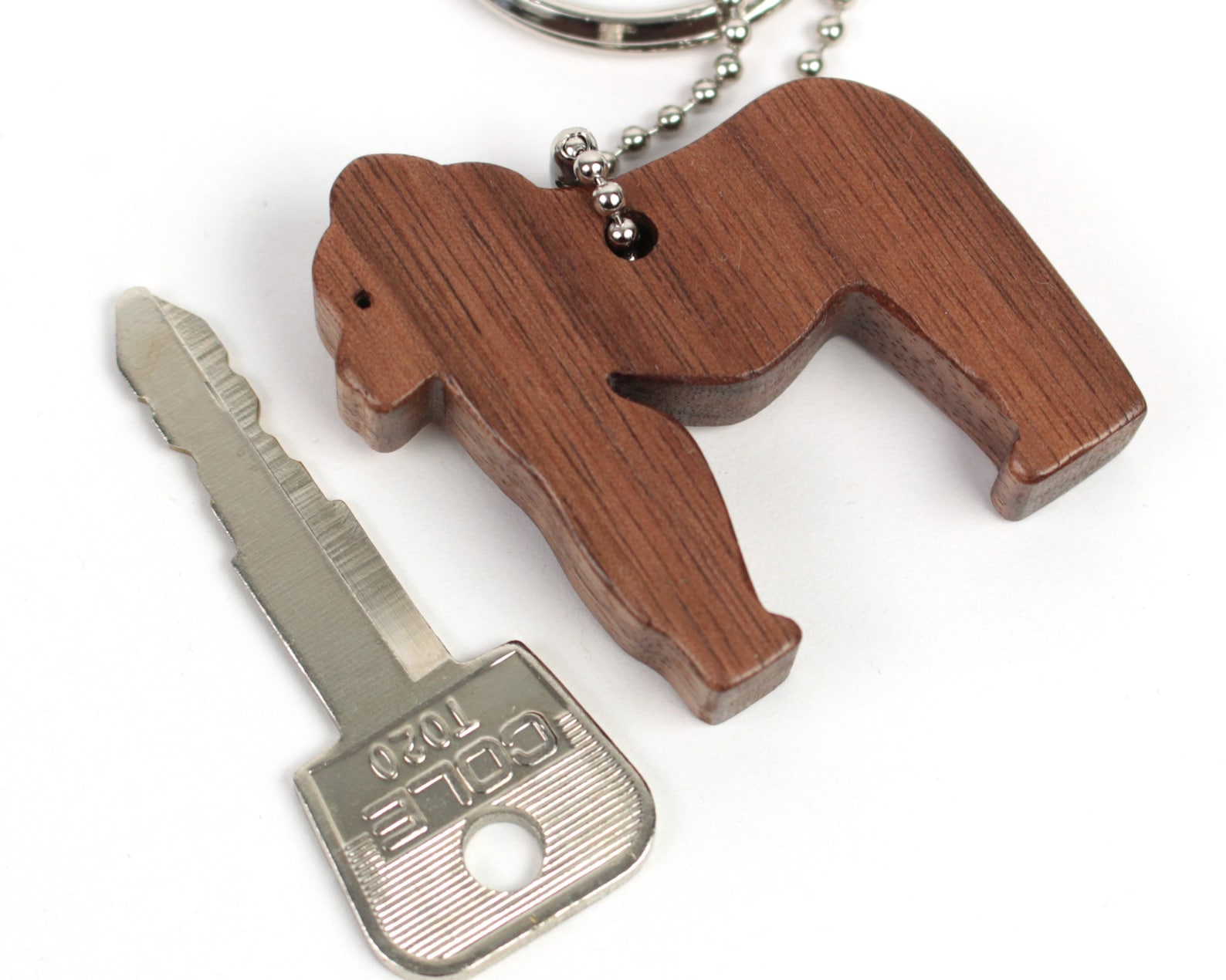 Gorilla Key Chain African Animal Key Fob Wood Great Ape Key | Etsy