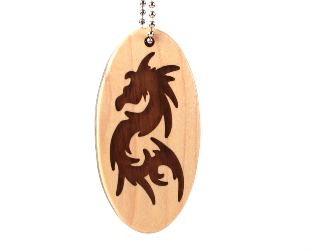 Chinese Dragon Key Chain, Wood Dragon Key Fob, Dragon Accessories, Year ...