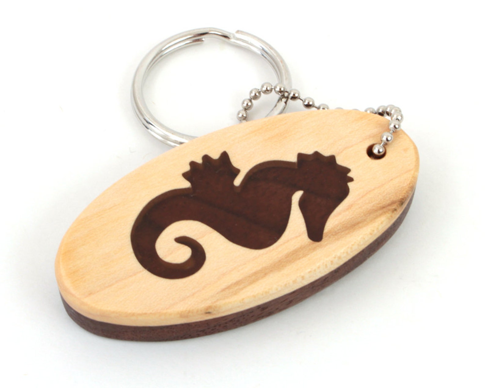 Seahorse Key Chain Wood Scroll Saw Seahorse Key Fob Sea - Etsy