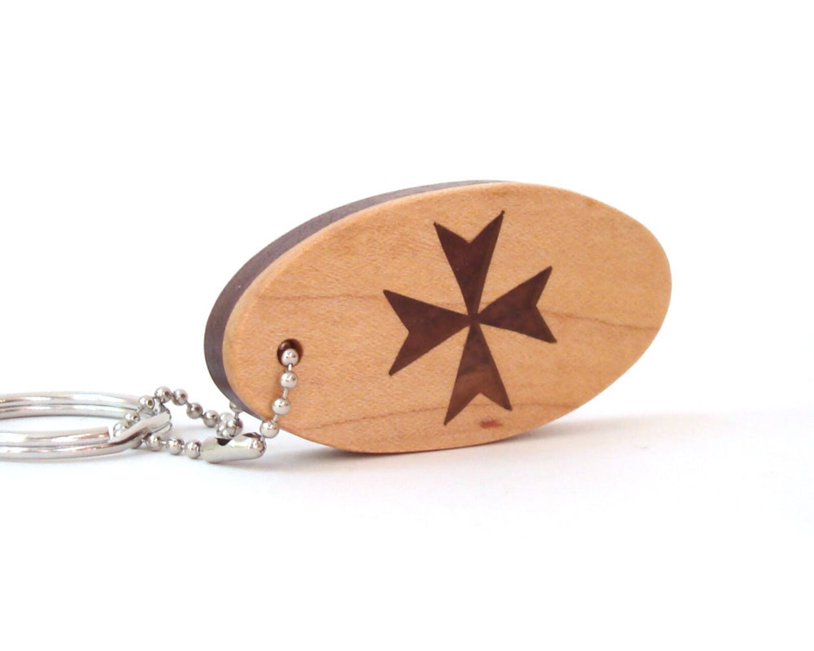 Maltese Cross Key Chain Amalfi Cross Key Fob Knights of | Etsy