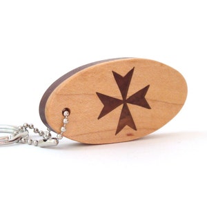 Maltese Cross Key Chain Amalfi Cross Key Fob Knights of - Etsy