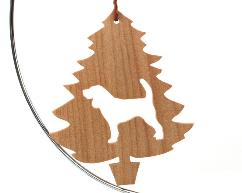 Wooden Beagle Dog Ornament Wood Christmas Tree Decoration - Etsy