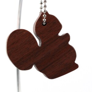 Squirrel Key Chain Wood Squirrel Silhouette Key Ring - Etsy