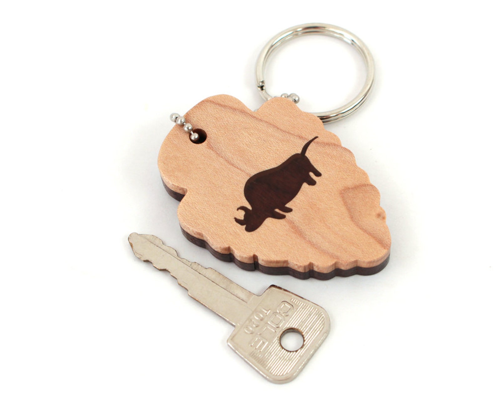 Petroglyph Bison Key Chain Buffalo Key Fob Arrowhead | Etsy