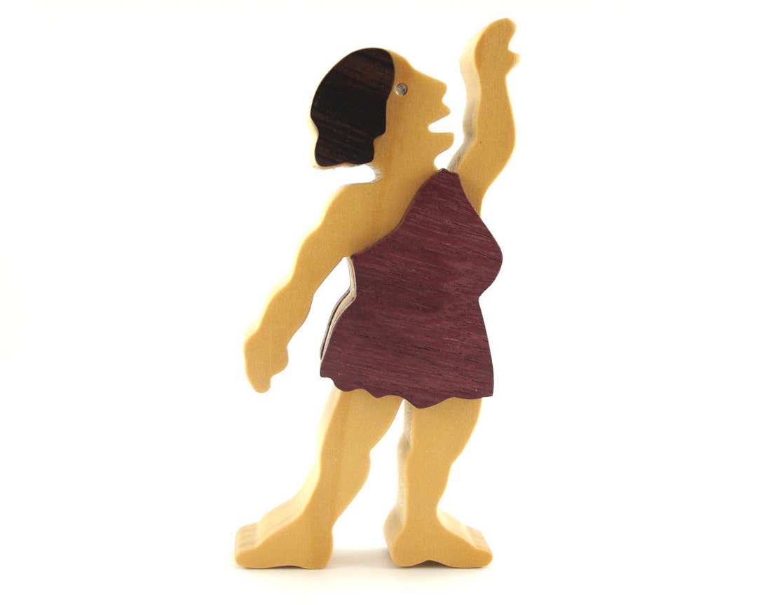 Waldorf Cave Woman Wood Toy Prehistoric Cavemen Hand Cut Scroll Saw - Etsy