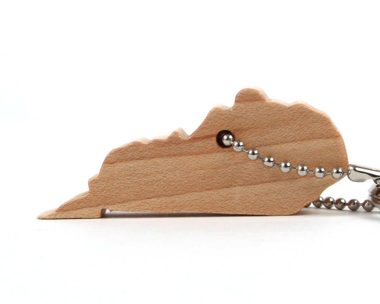 Wooden Kentucky Key Chain USA State Silhouette Key Fob Maple - Etsy