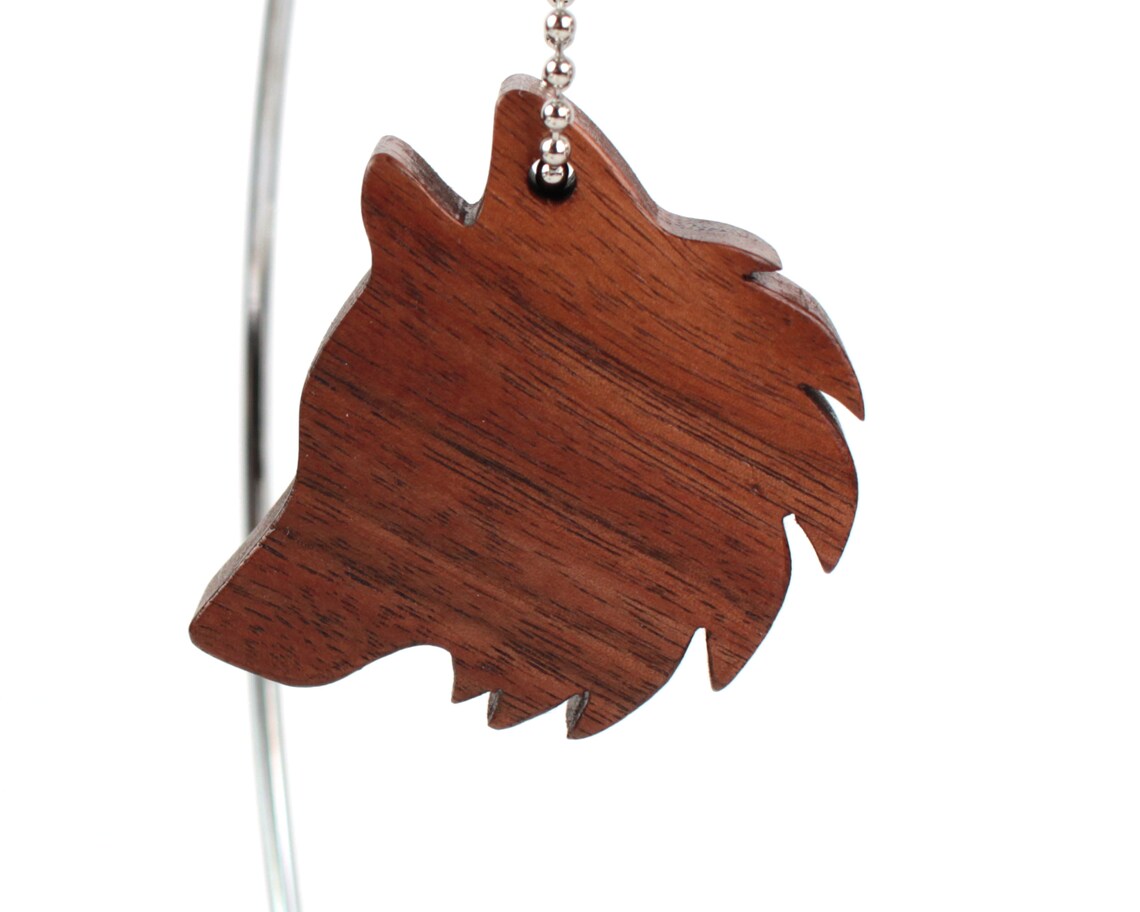 Wolf Key Chain Wood Dog Key Fob Coyote Key Ring Southwest - Etsy