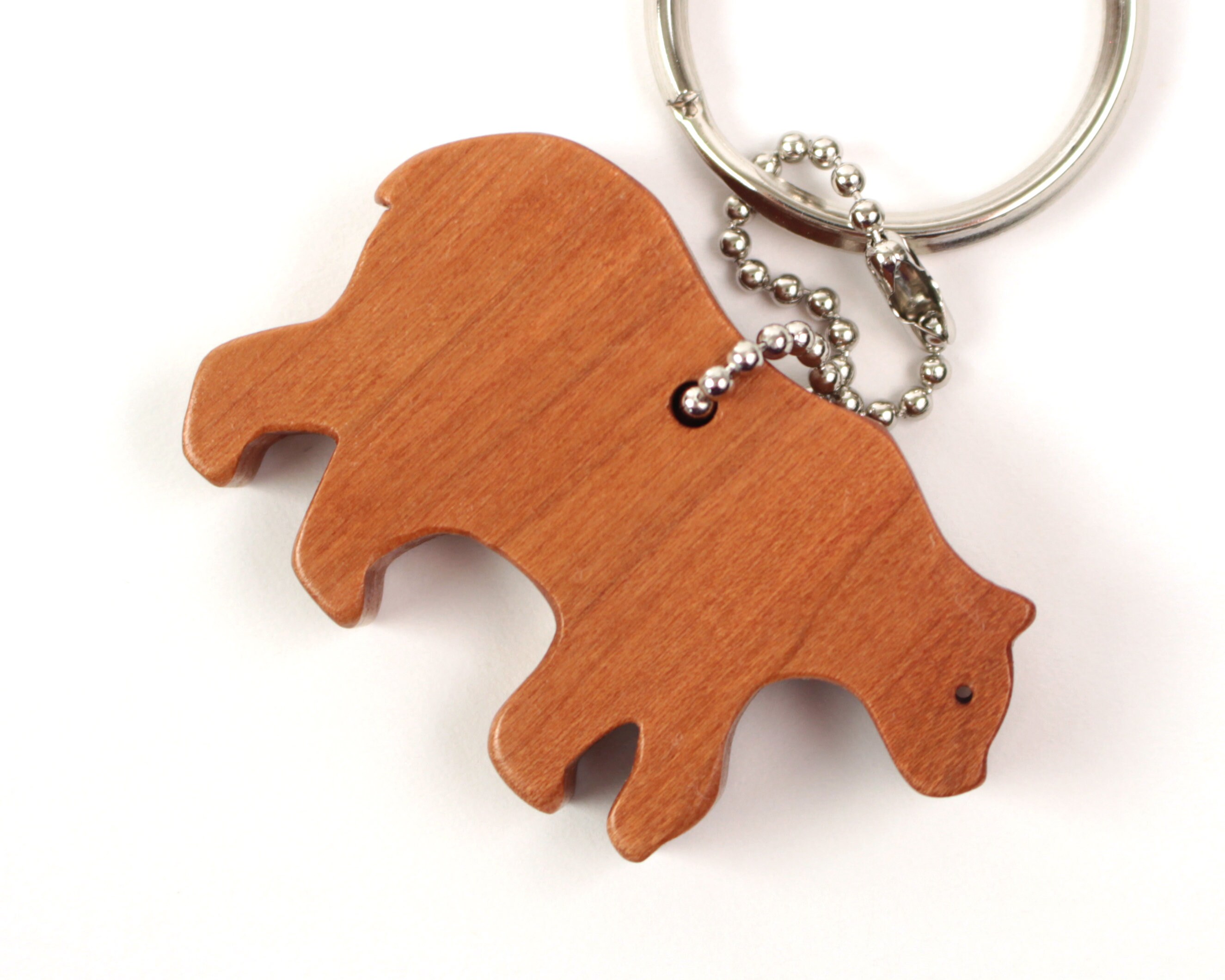 Woodland Bear Keychain Wood Scroll Saw Bear Silhouette Key | Etsy