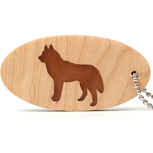 Siberian Husky Key Chain, Wood Dog Breed Key Chain, Alaskan Husky Key ...