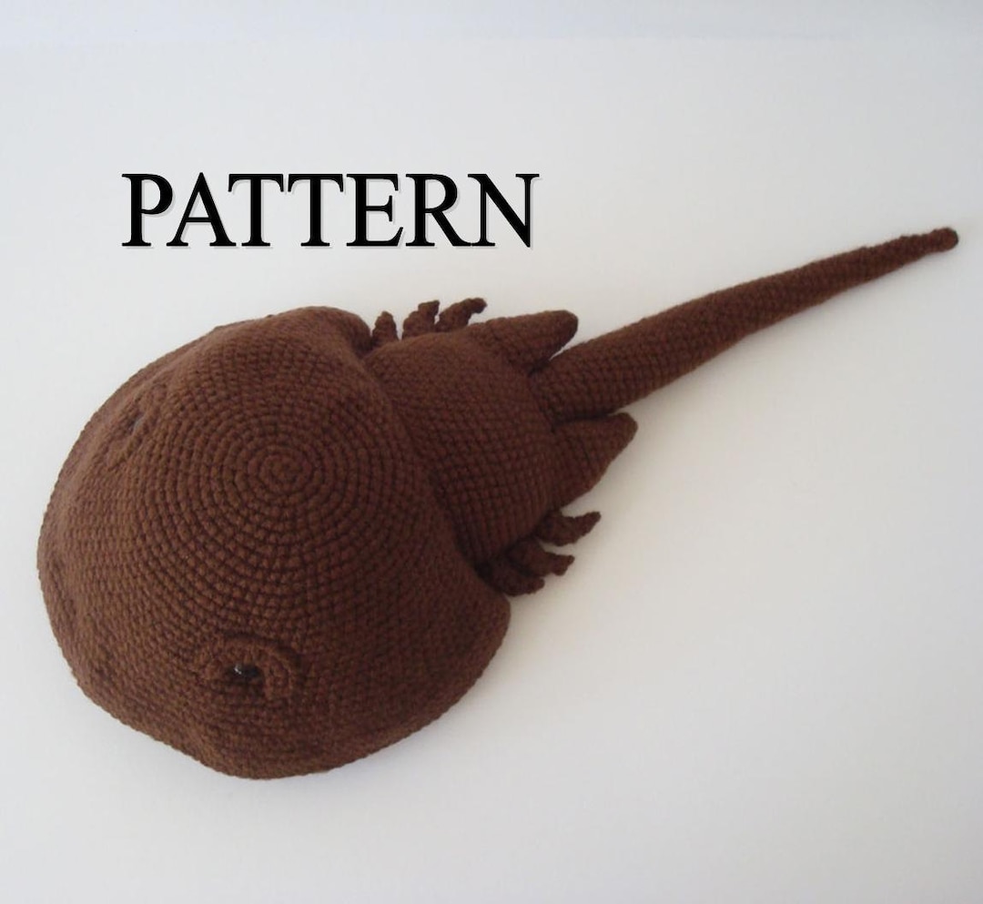 Horseshoe Crab Crochet Pattern Amigurumi Horseshoe Crab Ocean Animal ...