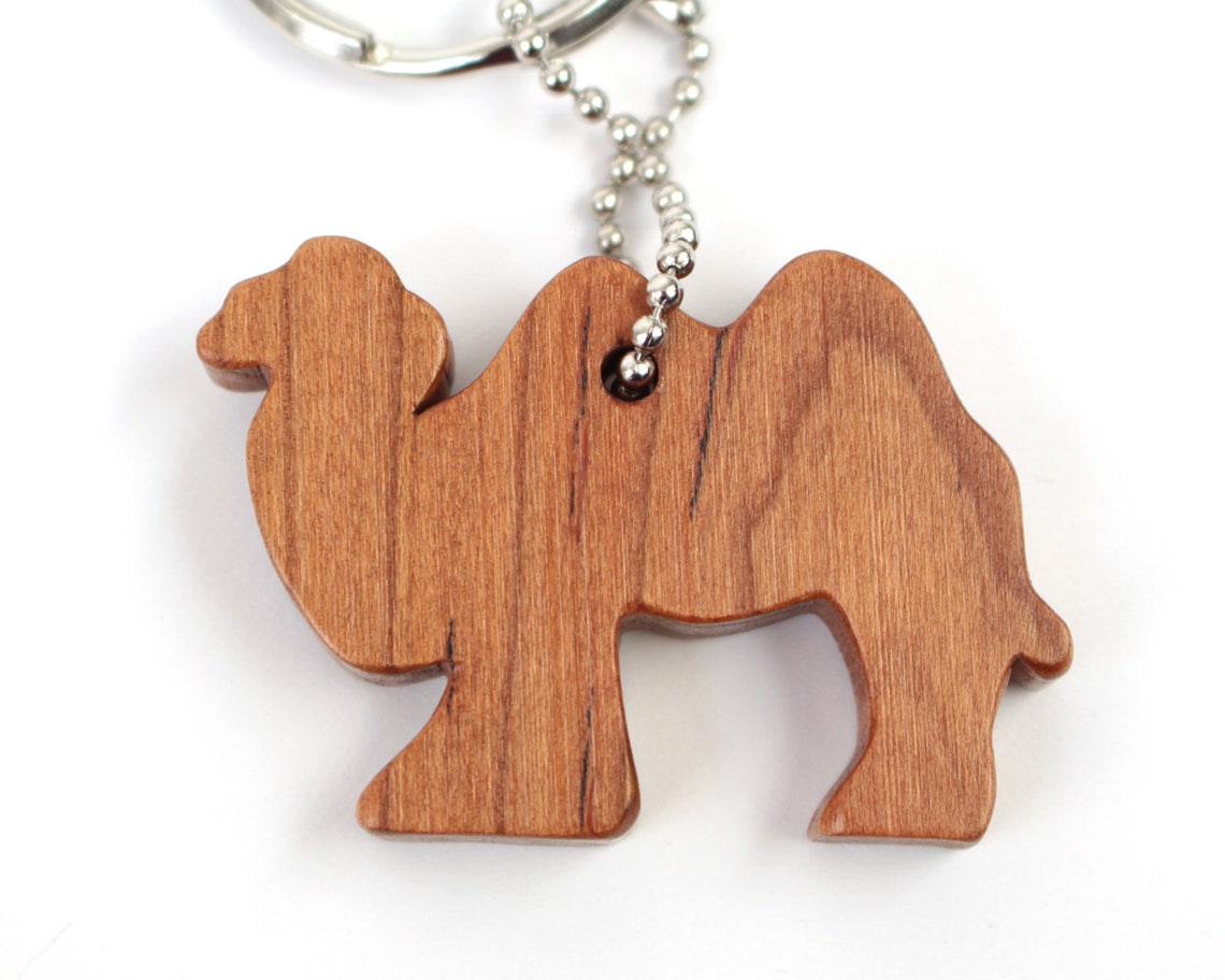 Camel Key Chain Wooden Animal Key Ring Camel Silhouette Key | Etsy