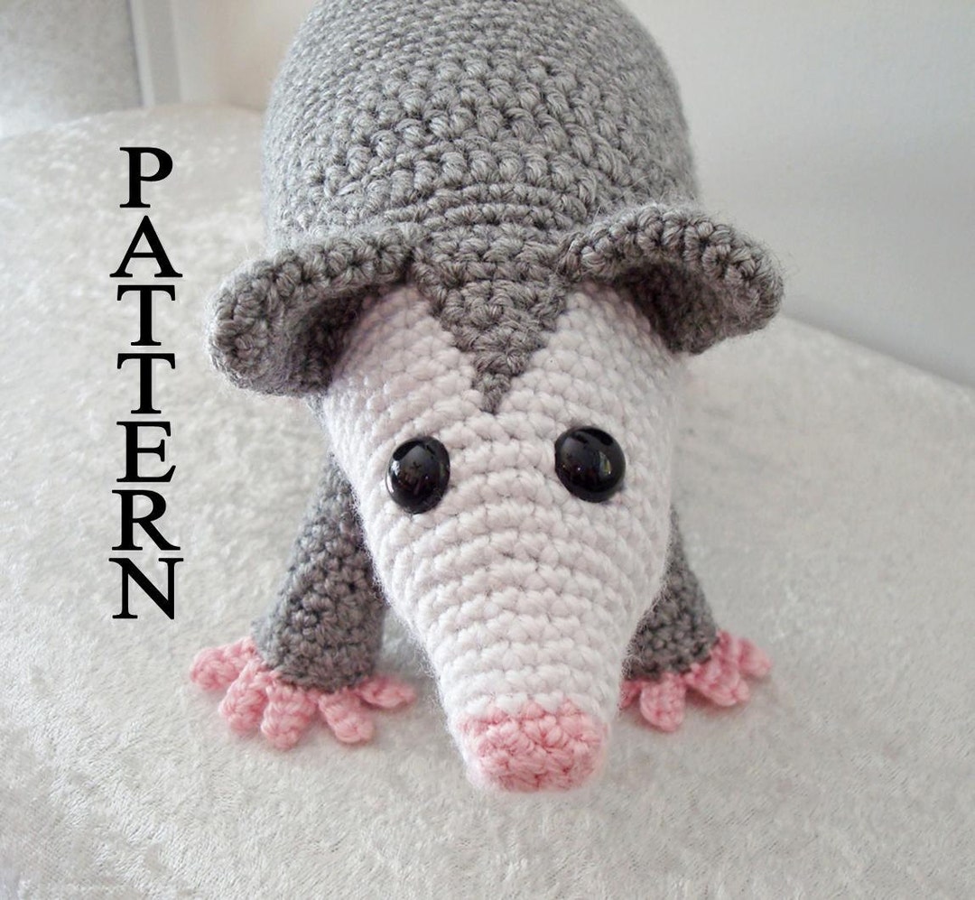 Opossum Crochet Pattern Possum Woodland Amigurumi Animal Digital ...