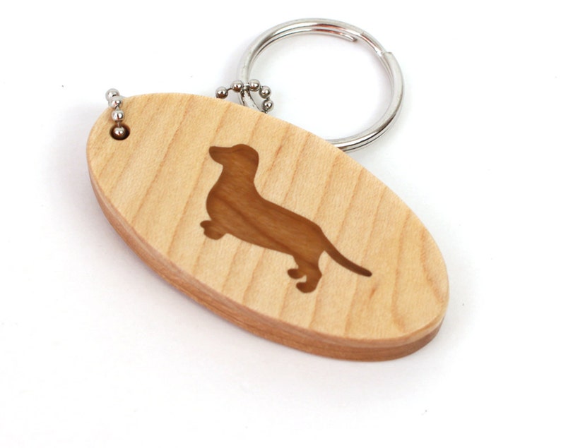 Dachshund Key Chain Wood Scroll Saw Pet Key Ring Wooden Dog | Etsy