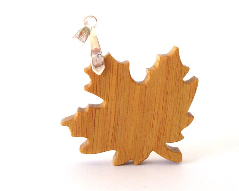 Autumn Leaf Necklace Maple Leaf Jewelry Wooden Leaf Pendant - Etsy