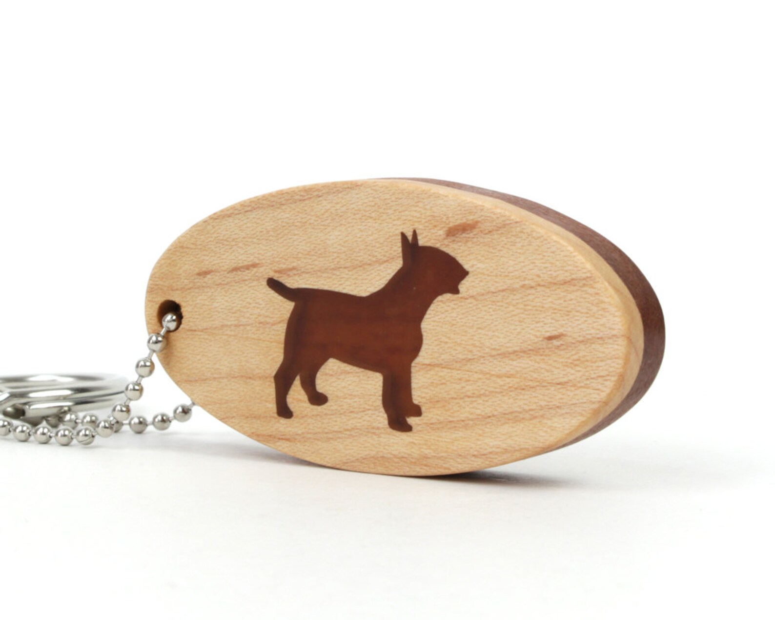Bull Terrier Dog Key Ring Wood Dog Breed Key Chain Wooden Dog - Etsy