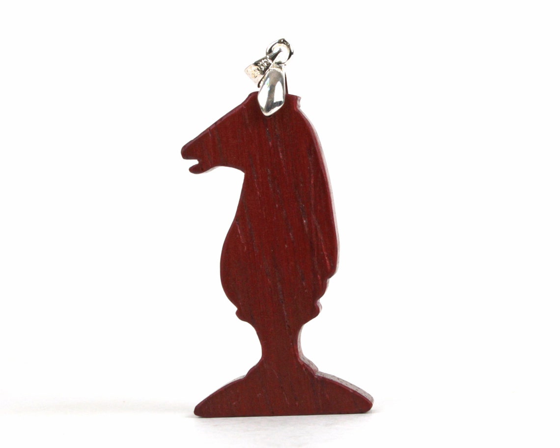 Wood Chess Knight Pendant Chess Game Piece Necklace Wood - Etsy