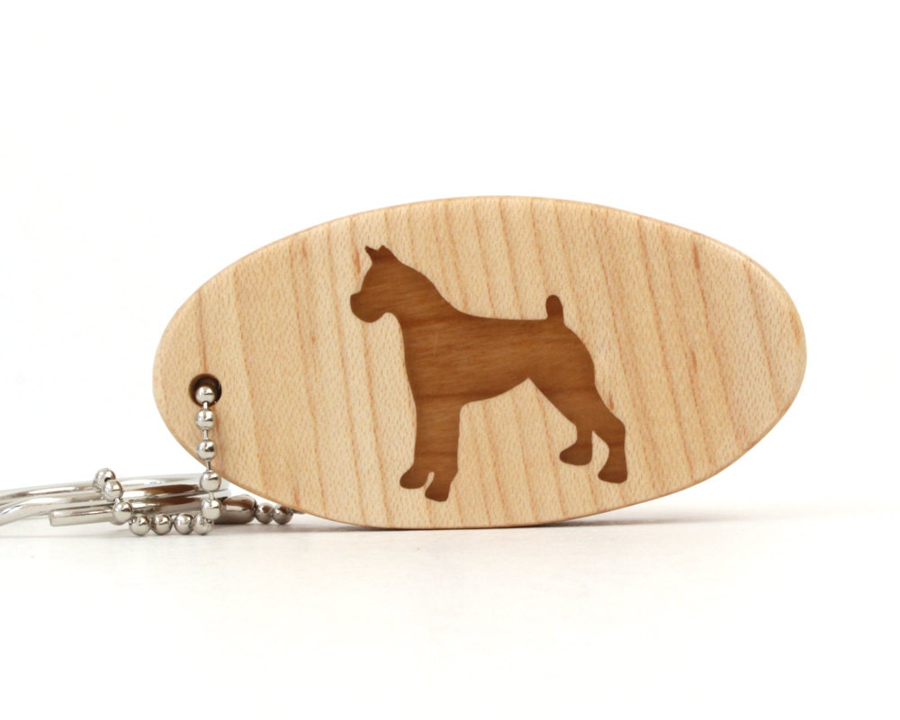 Boxer Key Chain Wood Dog Key Chain Wooden Pet Key Chain Boxer | Etsy