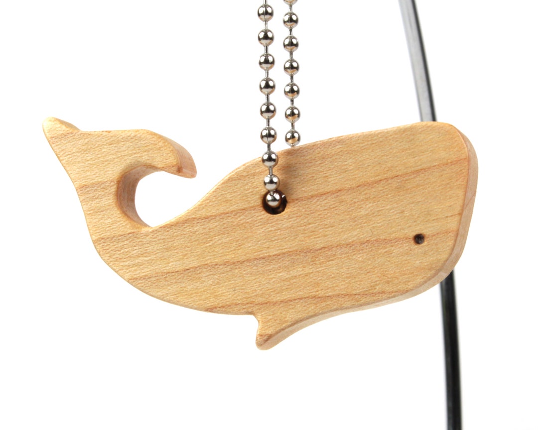 Wood Whale Keychain Wooden Whale Key Fob Nautical - Etsy