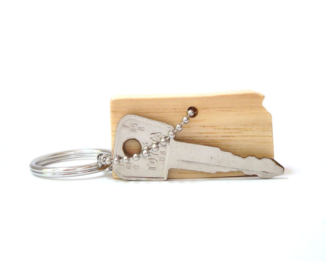 Wooden Kansas Key Chain Silhouette US State Key Chain USA - Etsy