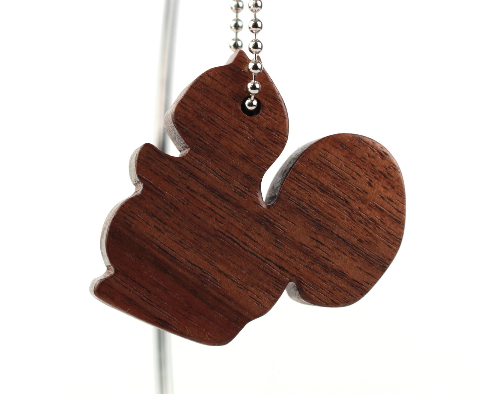 Squirrel Key Chain Wood Squirrel Silhouette Key Ring | Etsy