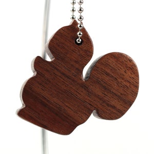 Squirrel Key Chain Wood Squirrel Silhouette Key Ring - Etsy